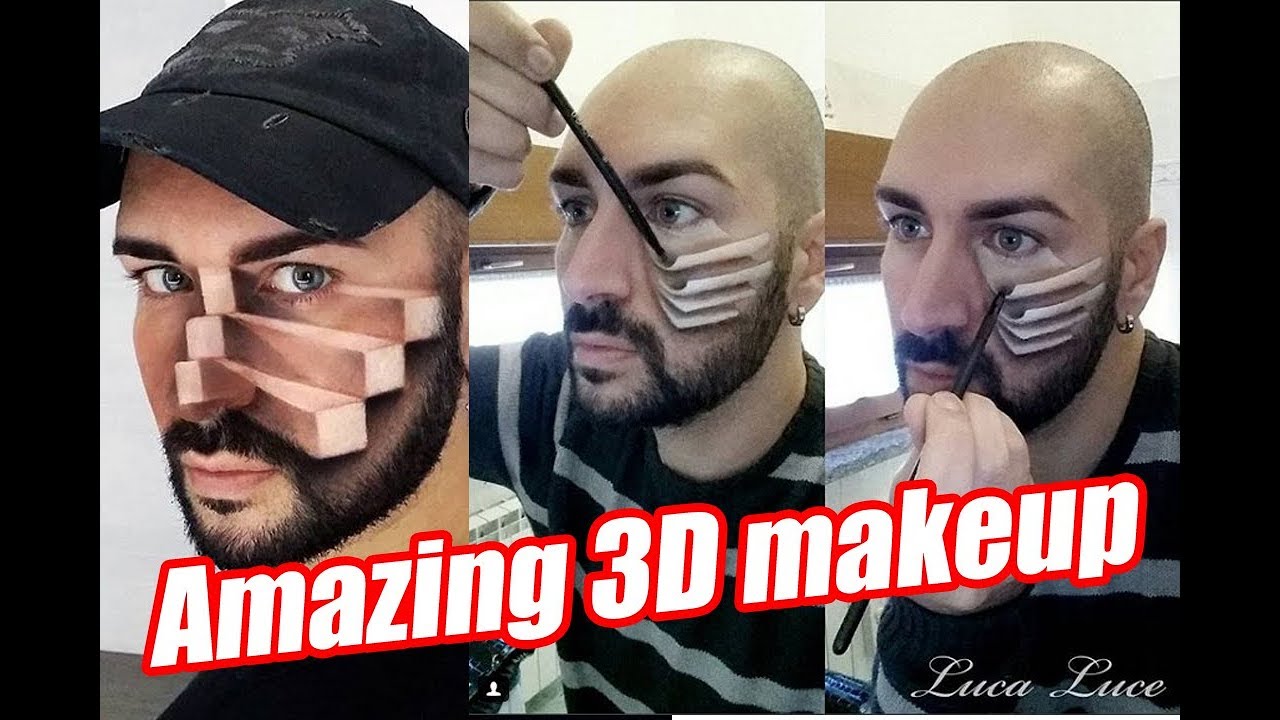 luca luce 3d face makeup mind blowing artist 2018 - YouTube