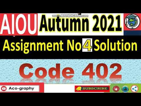 AIOU Code 402 Solved Assignment No.4 Autumn 2021 || Subject: Economics || Level: Bachelor/BA ...