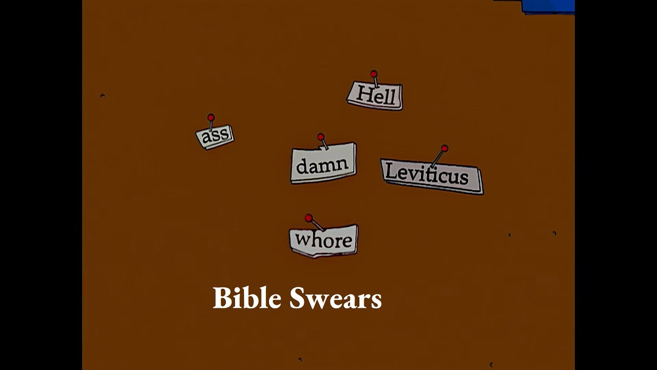 Bart Finds Swear Words In The Bible | The Simpsons: Season 19, Episode ...