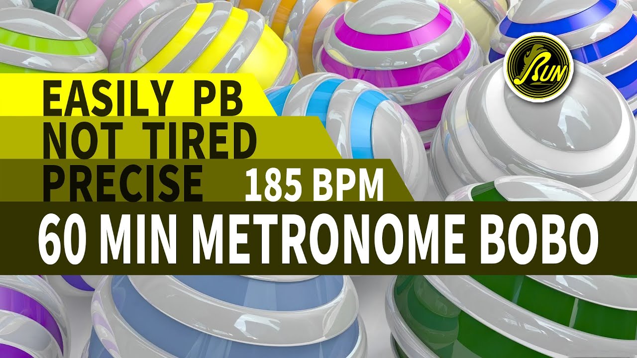 🏃60 MIN Metronome BoBo｜Precise 185 BPM｜#44｜柒零夜跑 - YouTube