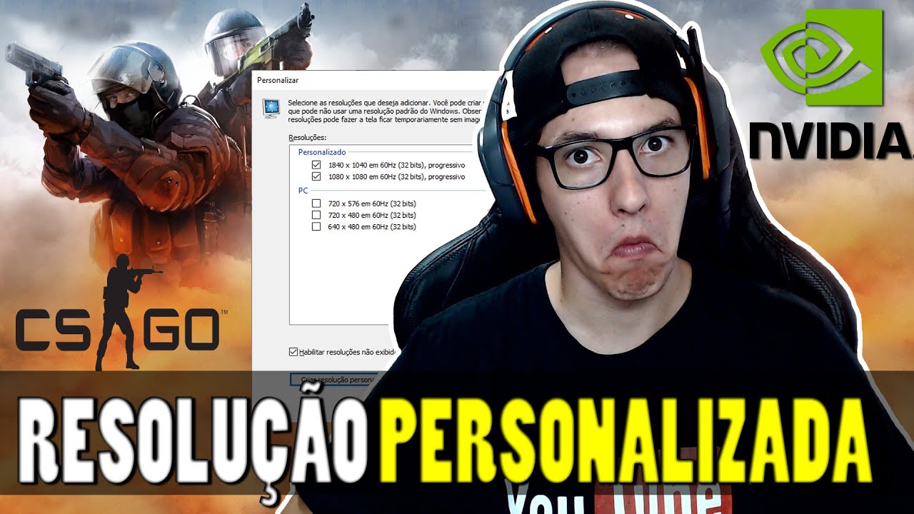 Como CRIAR uma RESOLUÇÃO personalizada NVIDIA - YouTube