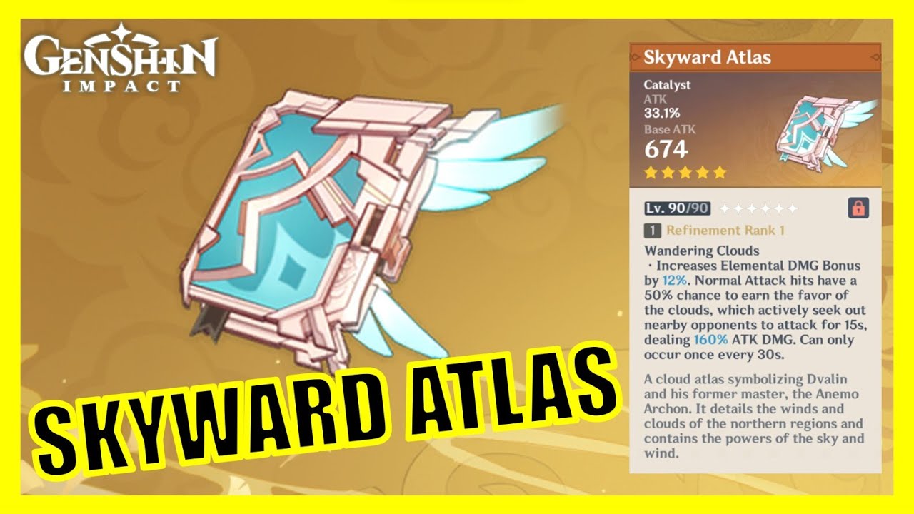 Ascend and Enhance Skyward Atlas - Genshin Impact - YouTube