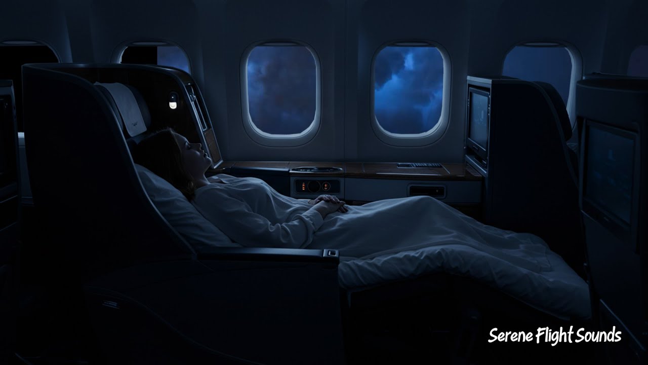 10 Hours Relaxing Airplane Cabin Sounds for Sleep, Meditation, Focus ...