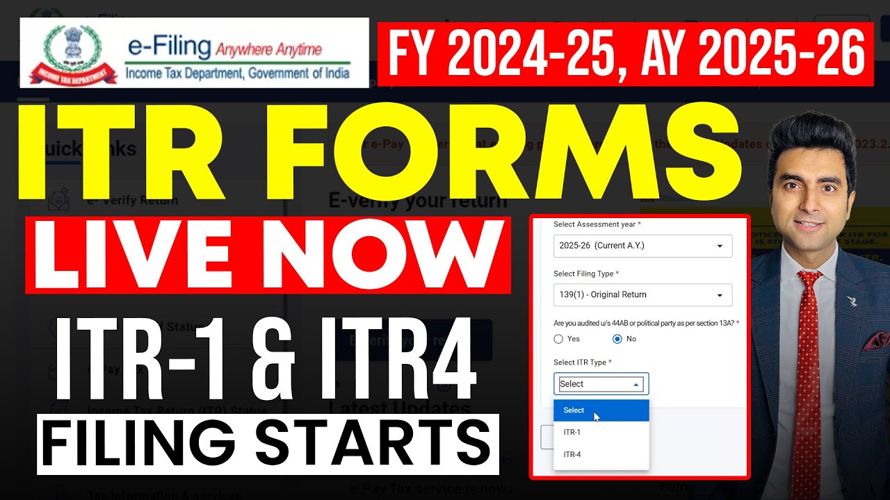 ITR Filing Is LIVE for AY 2025-26! | All New ITR Forms आ गए - Start ...