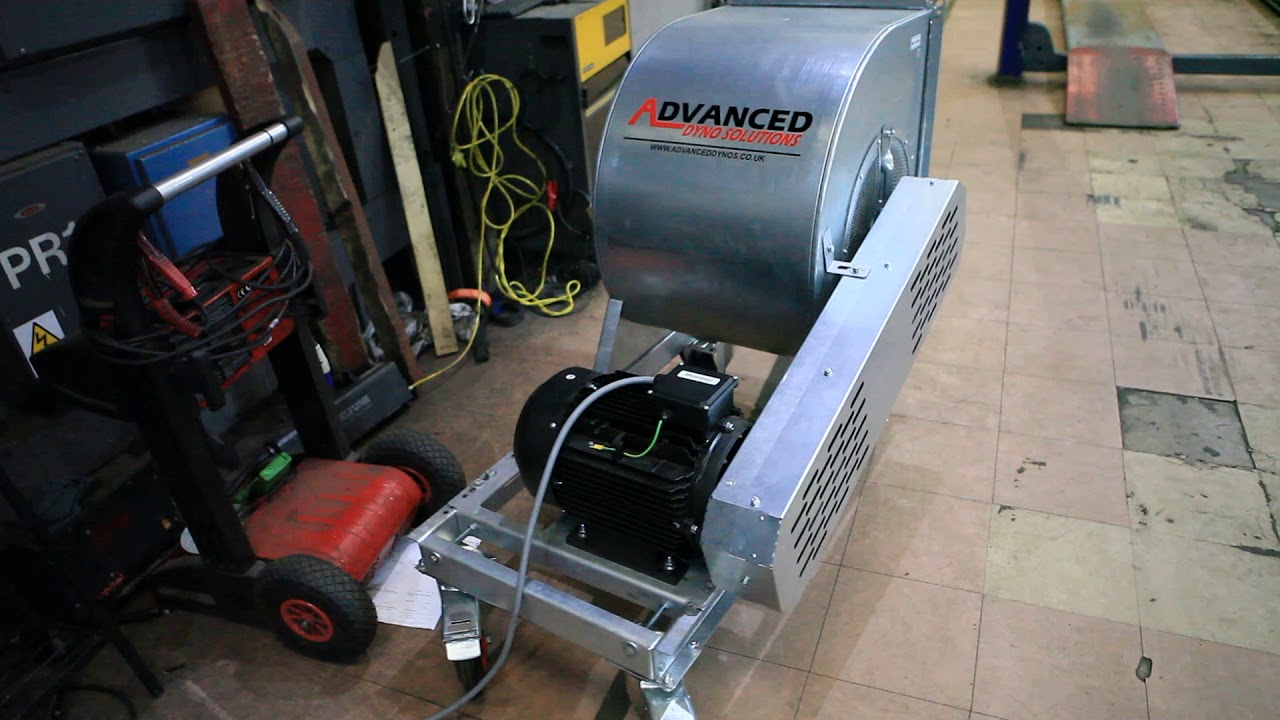 Single phase 7.5kW ADS Dyno cooling fan - YouTube