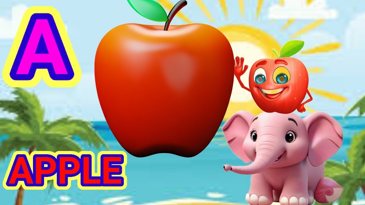 a for apple b for ball, abcd cartoon, a for apple, b for ball, abc ...