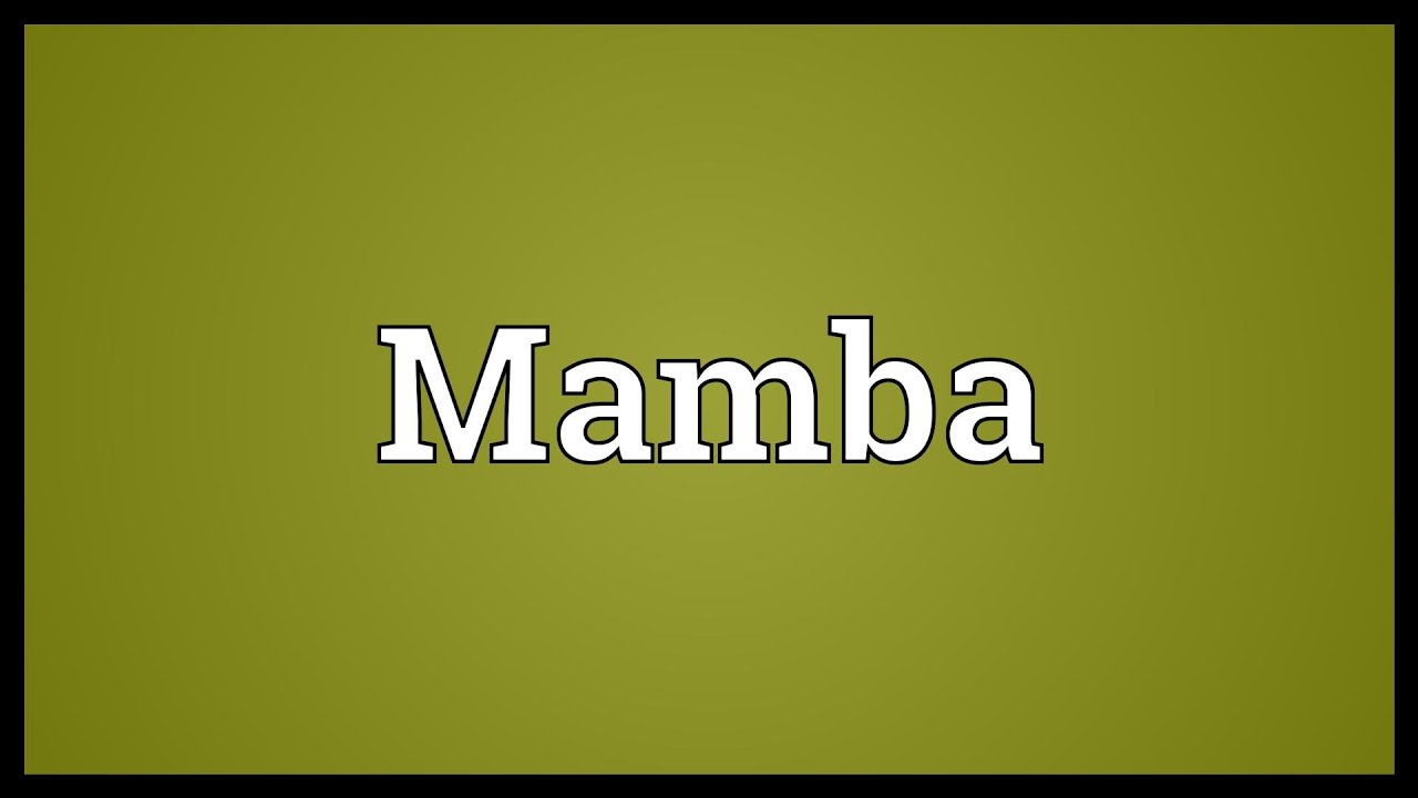 Mamba Meaning - YouTube