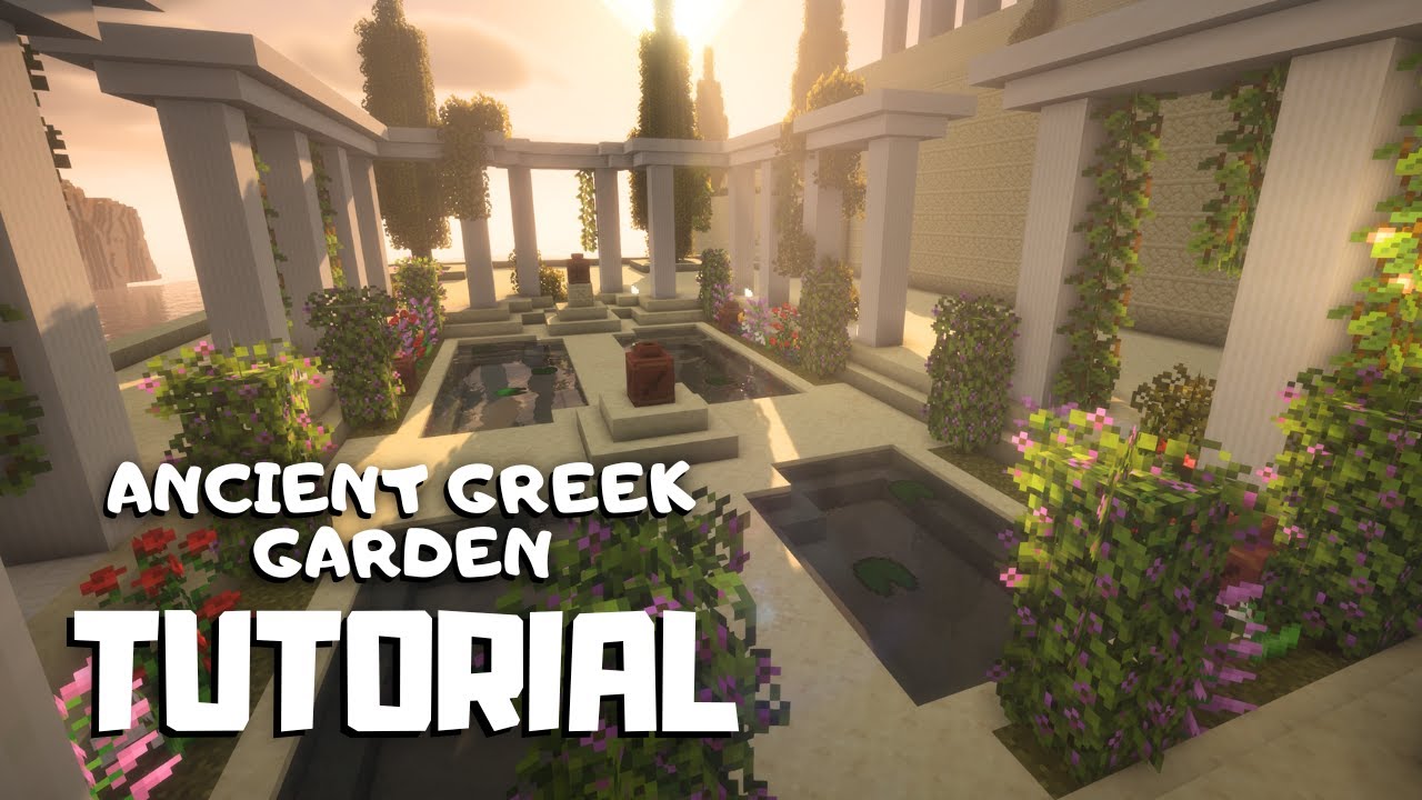 Minecraft: How to Build a Greek Garden (Ancient Greek City Tutorial ...