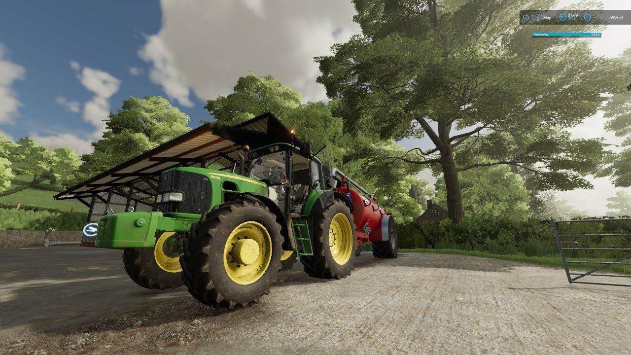 Farming Simulator 22] tanking slurry w John Deere 6930 and Redrock ...