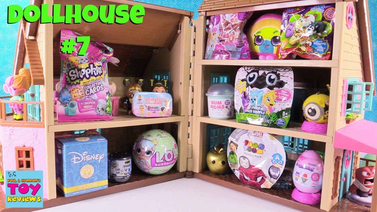 Blind Bag Dollhouse #7 Unboxing Disney Baby Secrets Num Noms Shopkins ...