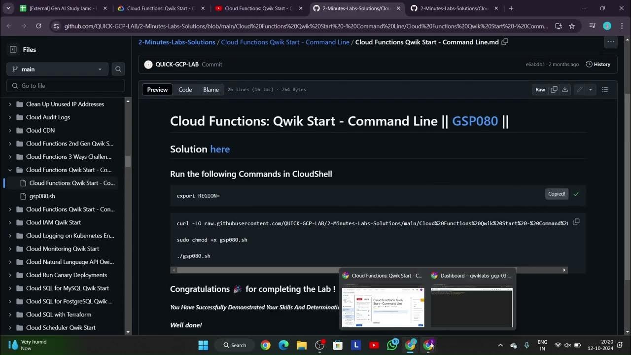 Module : 7 Lab : 2 || Cloud Functions: Qwik Start - Command Line - YouTube
