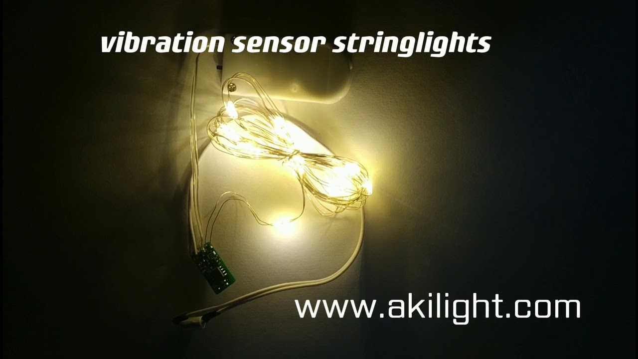vibration sensor string lights - YouTube