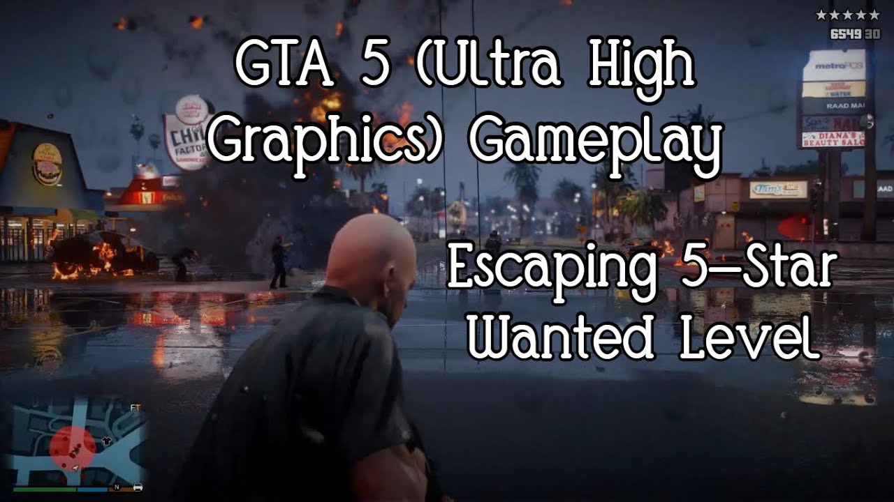GTA 5 Ultra Graphics Gameplay - 5 Star Wanted Level Escape - Realistic ...