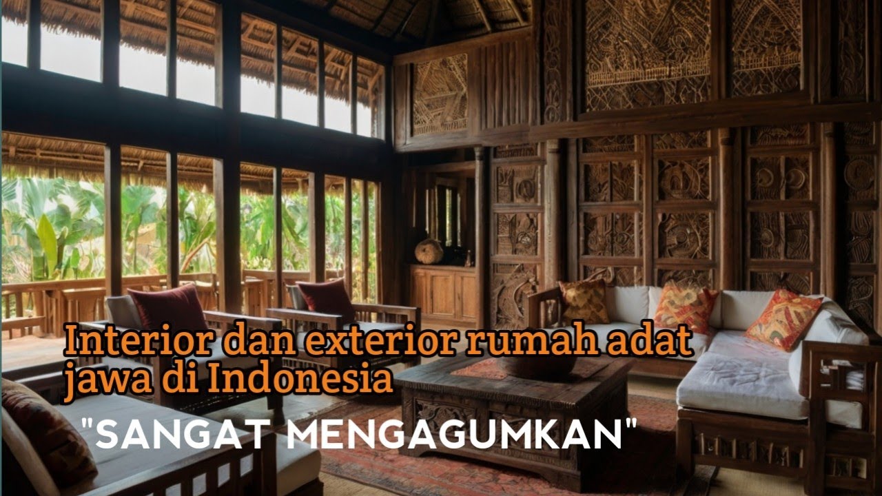 Interior and exterior of traditional Javanese houses in Indonesia - YouTube
