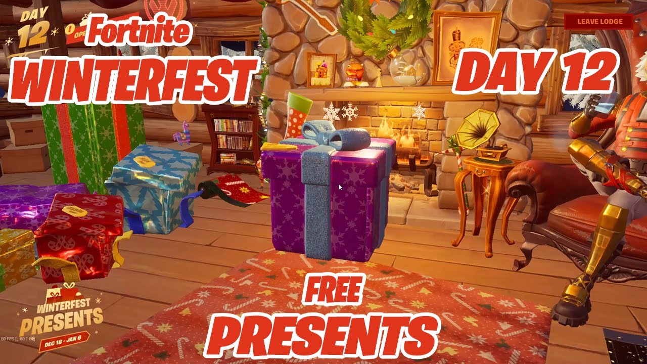 Fortnite Chapter 2 Winterfest Present Opening Day 12 - YouTube