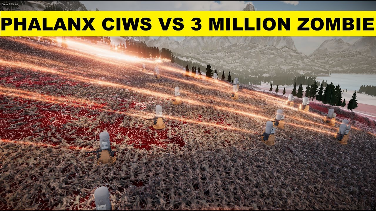6,000,000 RPM AUTO SENTRY GUN VS 3000000 ZOMBIE- Ultimate Epic Battle ...