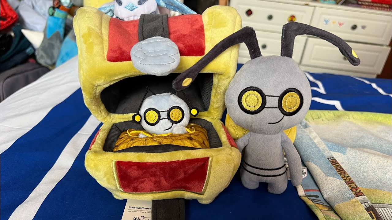 Gimmighoul chest form plush + Roaming form Gimmighoul Pokémon center # ...