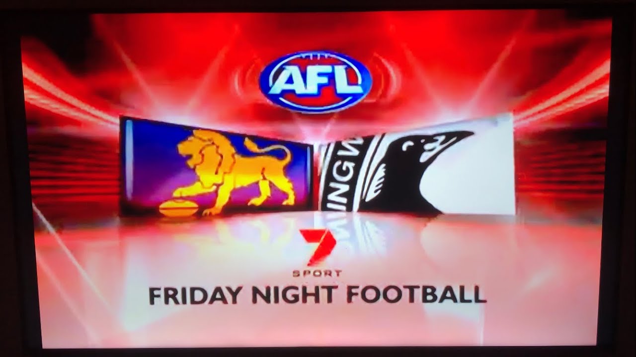 Channel Seven AFL Friday Night Football Brisbane vs Collingwood Opener ...