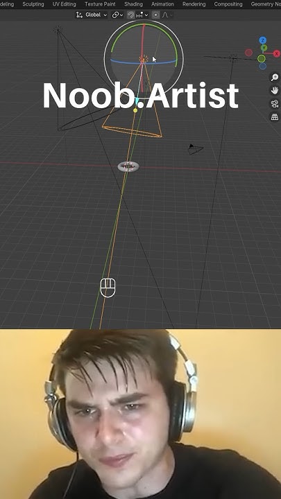 Noob vs Pro artist: aiming lights #blendertutorial #blender #blendercommunity #blender3d #b3d ...