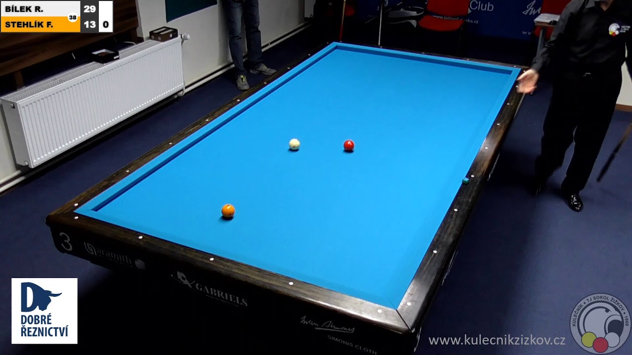 Czech 3-cushion D2 - 7th round Rudolf Bílek v František Stehlík - YouTube