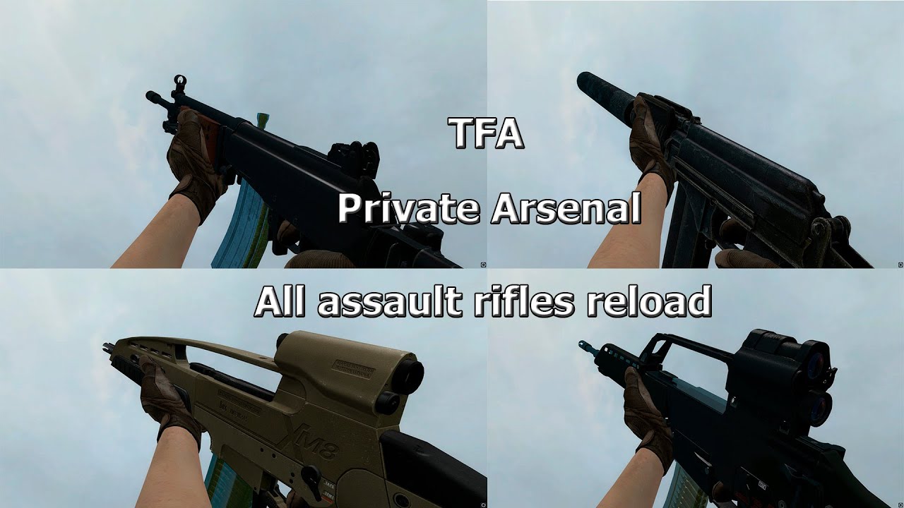 [TFA]-Private Arsenal All assault rifles reload - YouTube