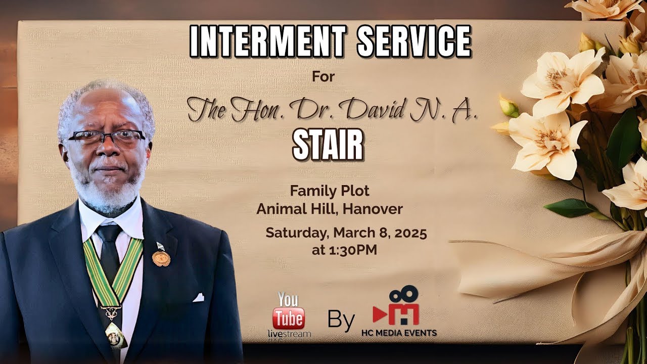 Interment Service for The Hon. Dr. David N. A. Stair - YouTube