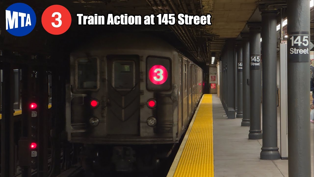 MTA 3 Train action at 145 St - YouTube