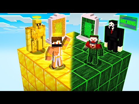 GOD CHUNK VS HACKER CHUNK IN MINECRAFT !!!