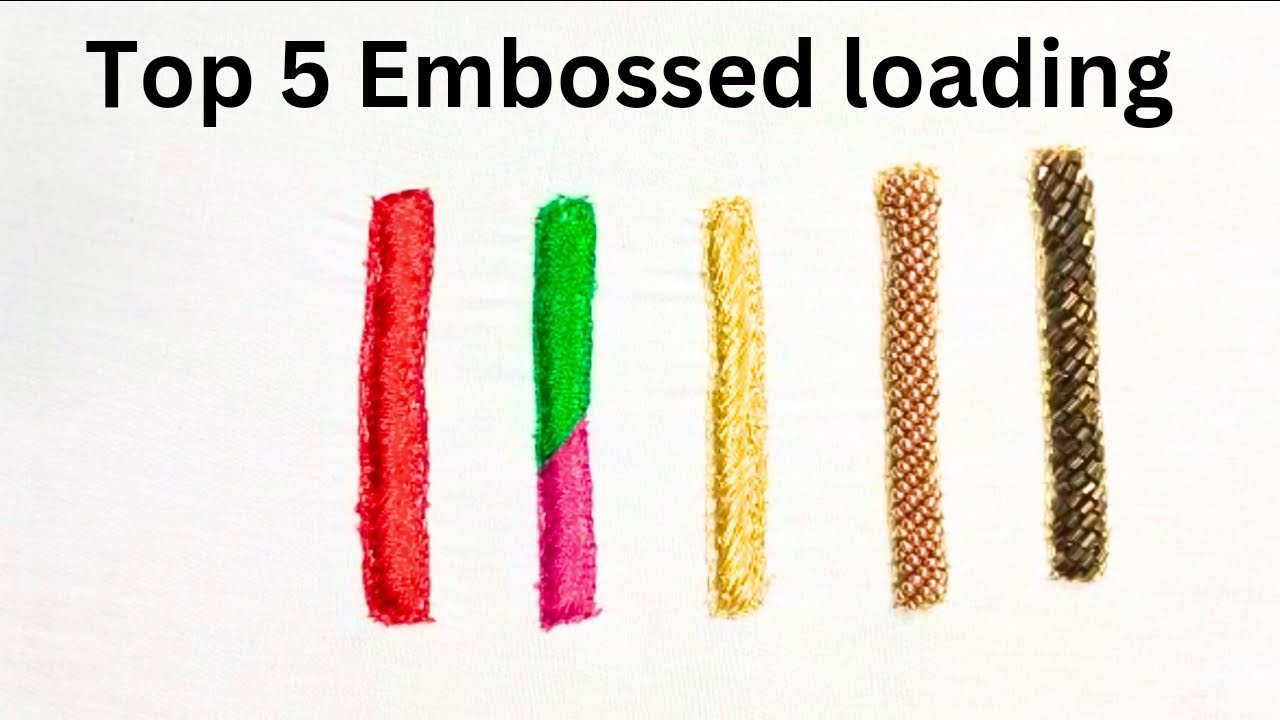 Top 5 aari embroidery embossed loading stitch||type of flat loading ...