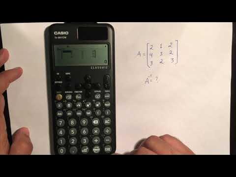 Inversa de una matriz con calculadora casio fx-991CW - YouTube