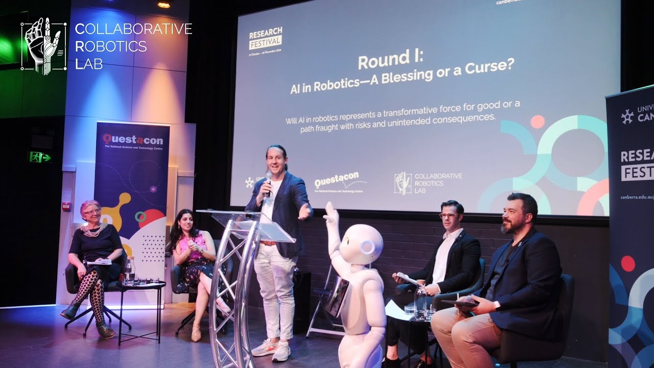 Robot Delivers Witty Response to AI Debate | Pepper at Questacon's ...
