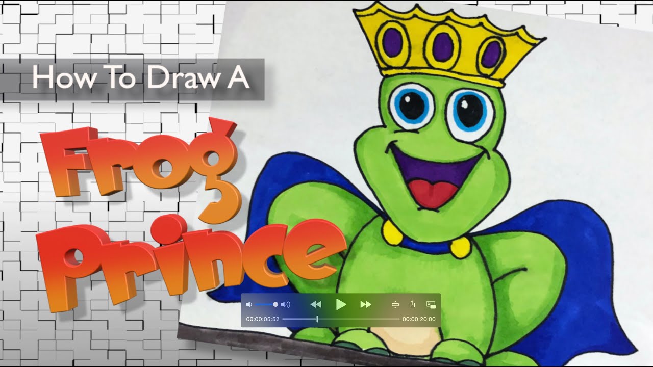 How to Draw a Frog Prince🤴🏻Easy 🐸Step by Step 🤴🏻Learn How to Draw 🐸 ...