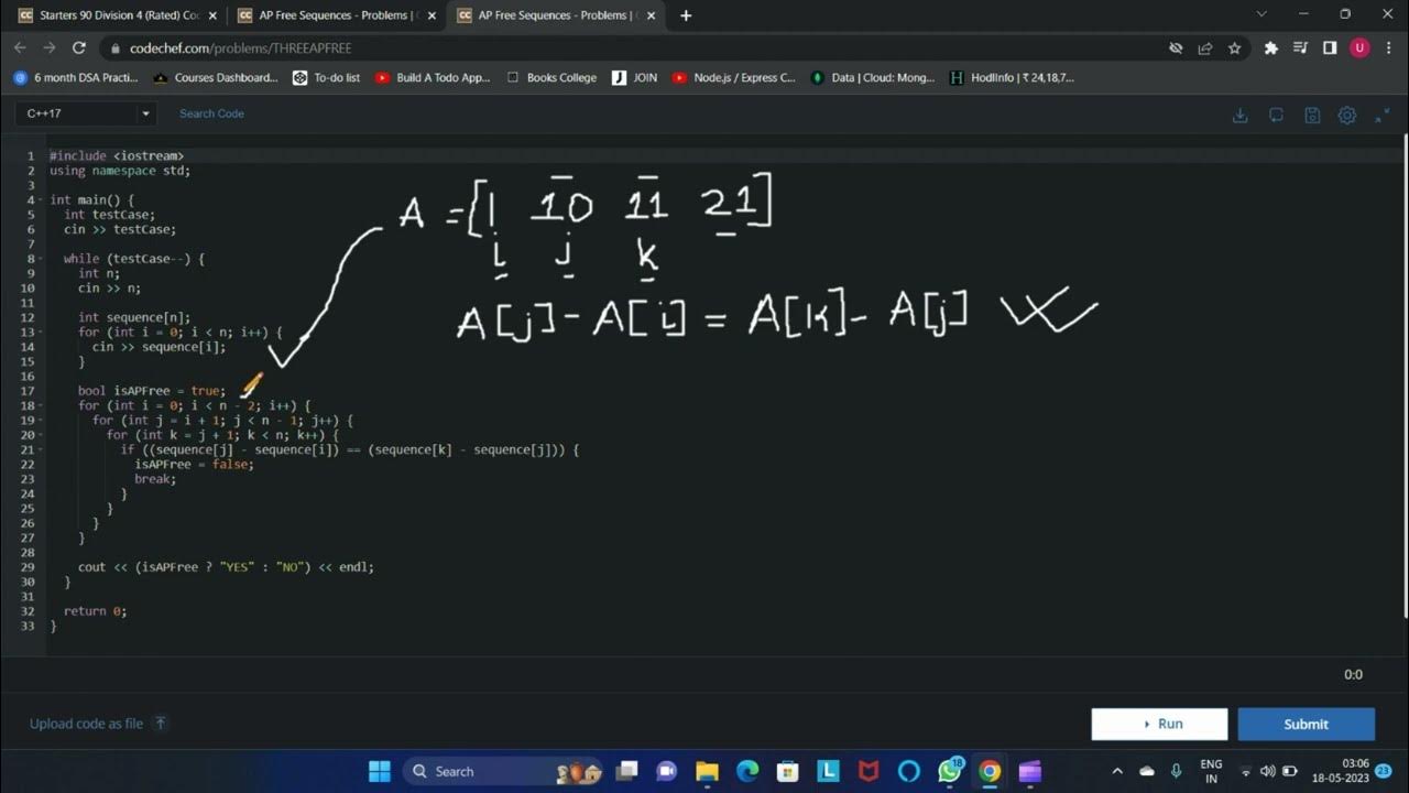 AP Free Sequences | | CodeChef Starters 90 | | Hindi | | C++ Solution - YouTube