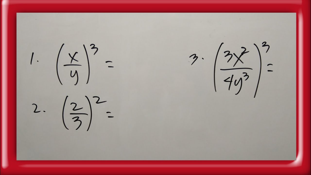 POWER OF A FRACTION - YouTube
