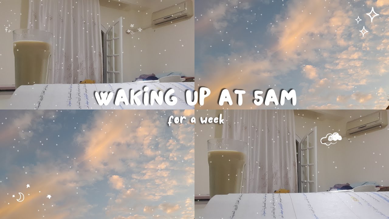 الاستيقاظ الخامسة صباحا لمدة اسبوع 🌜🤍 Waking Up At 5am For A Week My