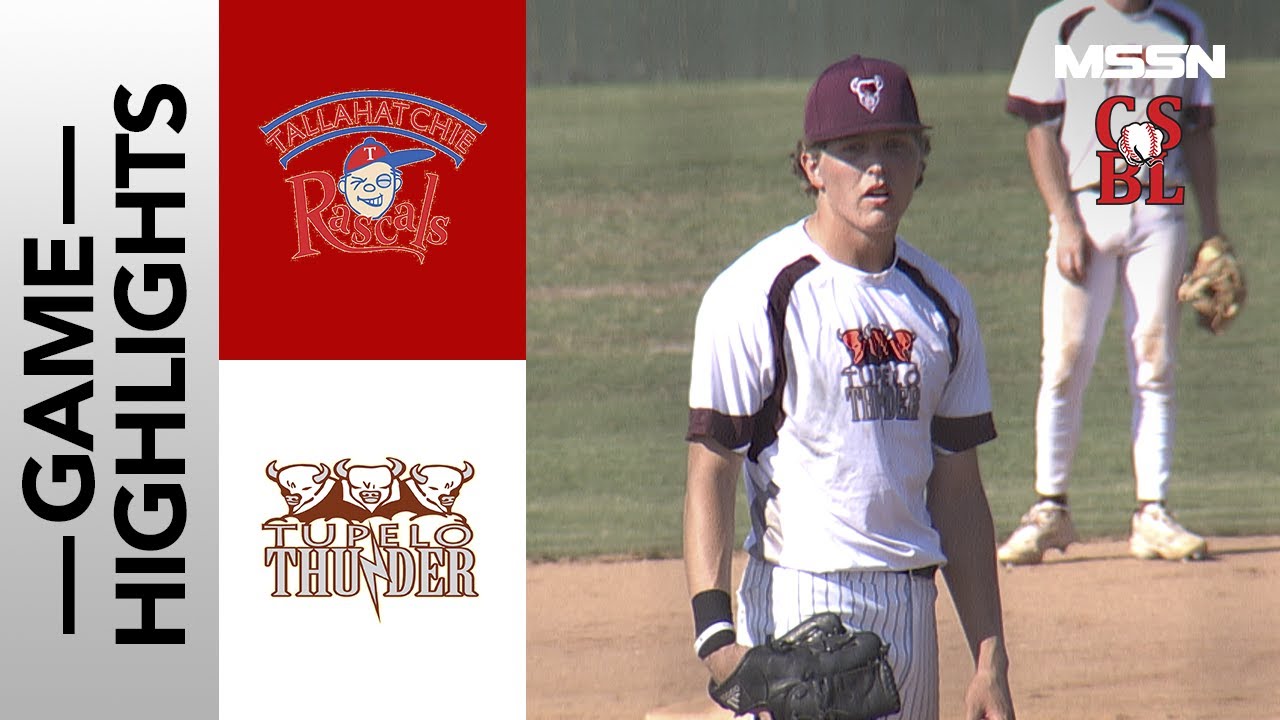 Tupelo Thunder vs Tallahatchie Rascals Cotton States Baseball - YouTube
