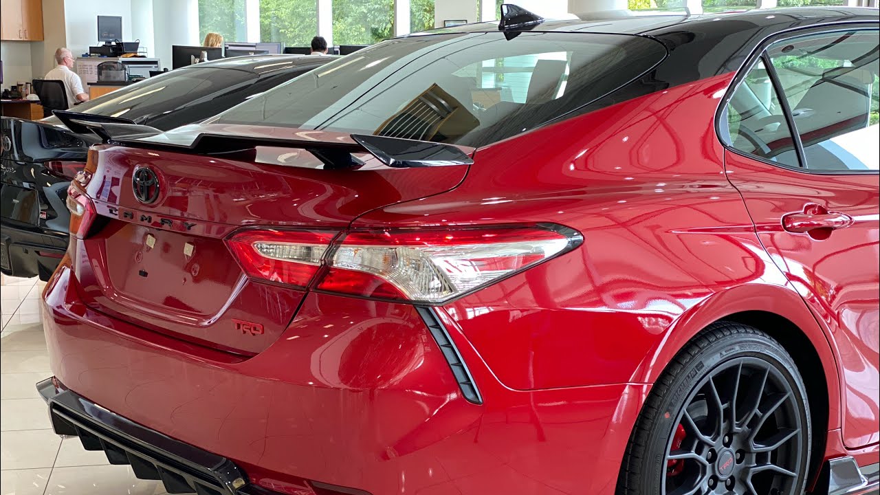 2020 Camry TRD Supersonic Red New Highlights - YouTube