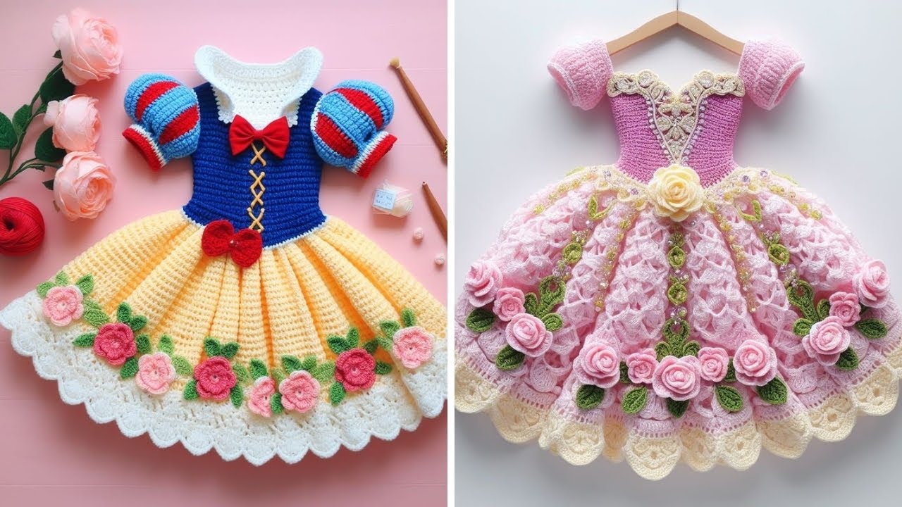 25+ beautiful crochet princess dress design (share ideas)⭐#crochet # ...