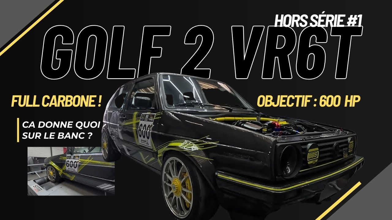 Golf 2 VR6 TURBO ! Du Carbone PARTOUT ! Passage au banc et réglages ...