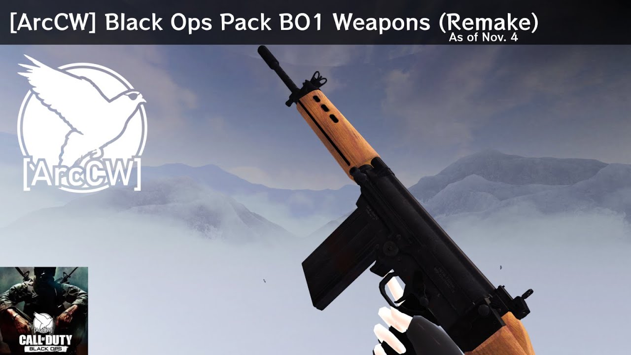 Garry's Mod [ArcCW] Black Ops Pack All Black Ops 1 Weapons (Remake, as ...