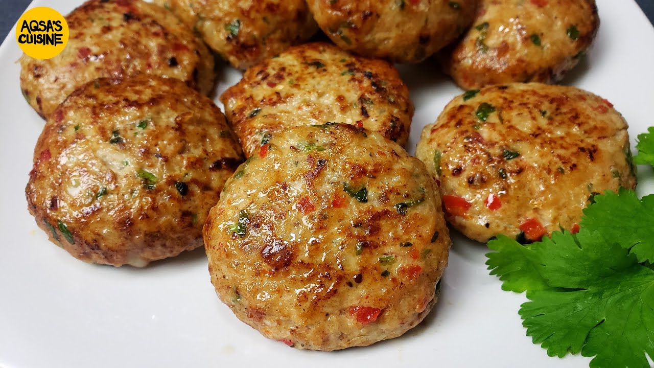 Chicken Cheese Kabab Recipe, Chicken Cheese Patty by Aqsa's Cuisine ...