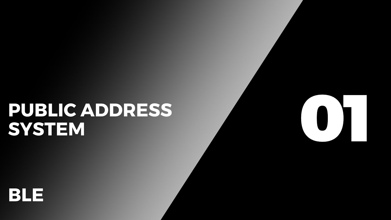 BLE | Public Address System | Instrumentation System - YouTube