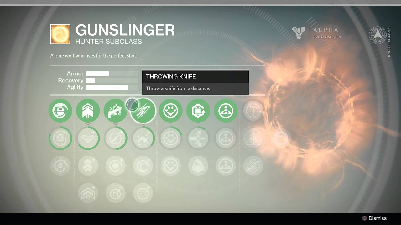 Destiny ALPHA: Hunter - Skill Tree 2.0 - YouTube