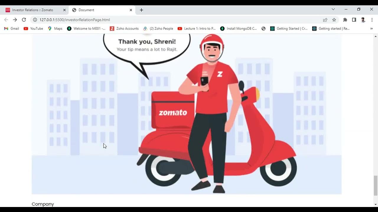Zomato Clone Blog Section Section Html Css Youtube