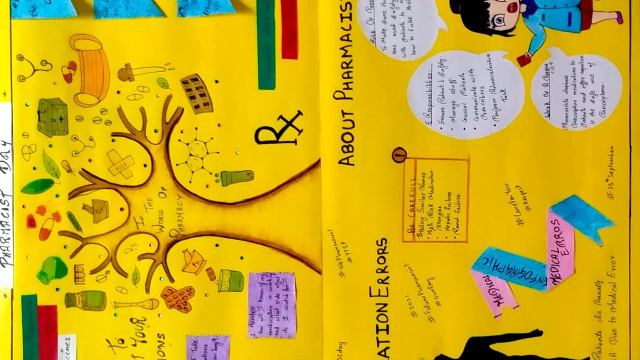 World Pharmacist Day Poster Step-by-step | Easy Pharmacist Day Poster ...