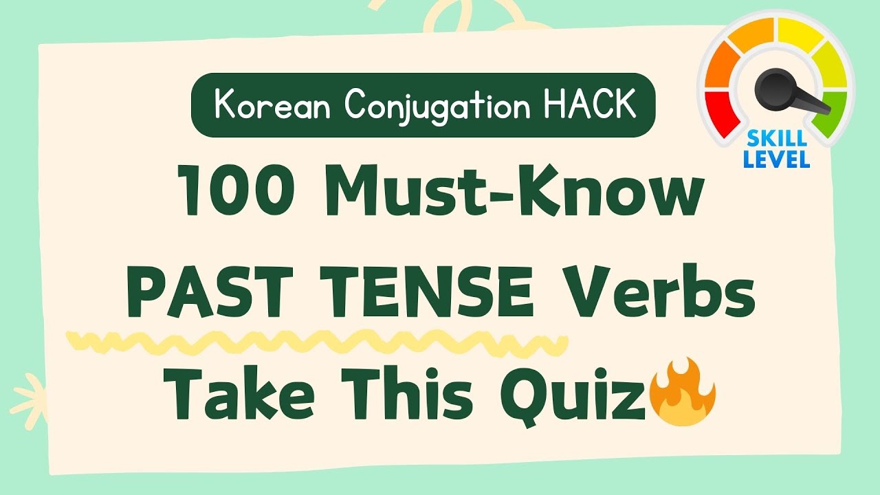 Korean Conjugation HACK | PAST TENSE Verbs | Take This Quiz! - YouTube