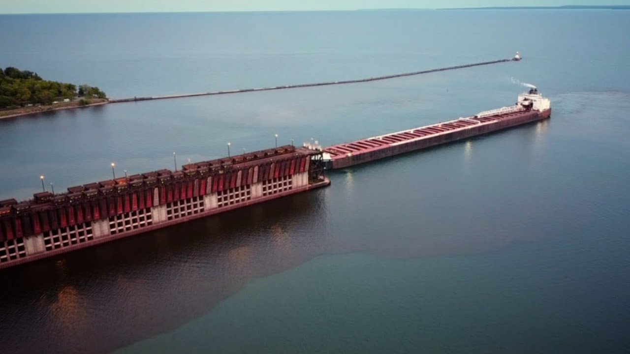 Drone Iron Ore Dock Video, Upper Peninsula MI. Marquette’s Upper Harbor ...