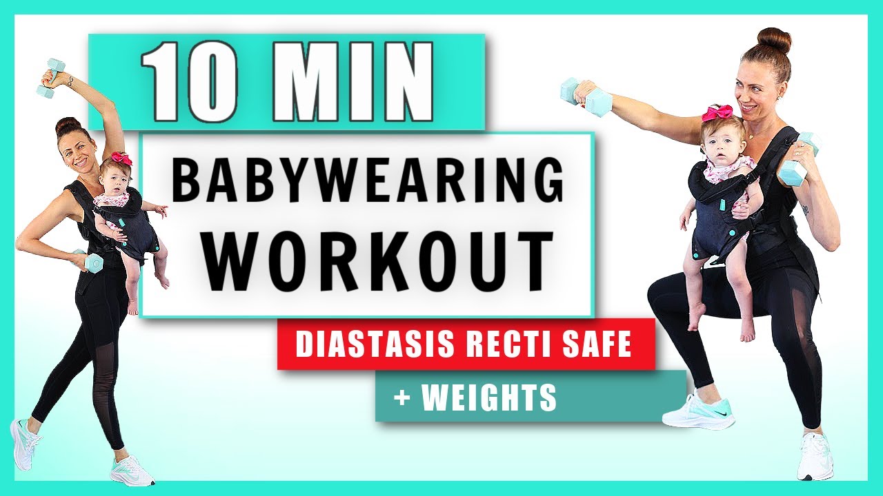 10 min Mommy & Me Babywearing Workout I Postnatal Total Body Workout ...