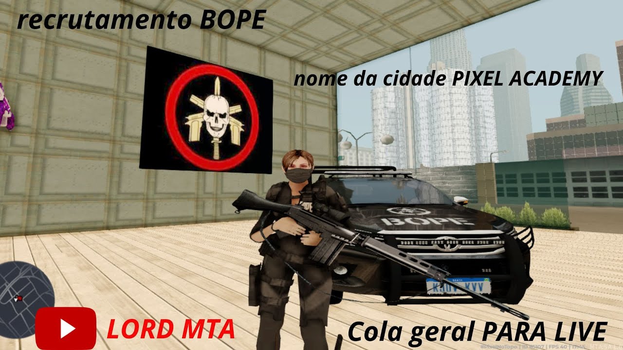 🔴LIVE ON🔴 JOGANDO GTA MTA RP CIDADE PIXEL ACADEMY COLA GERAL - YouTube