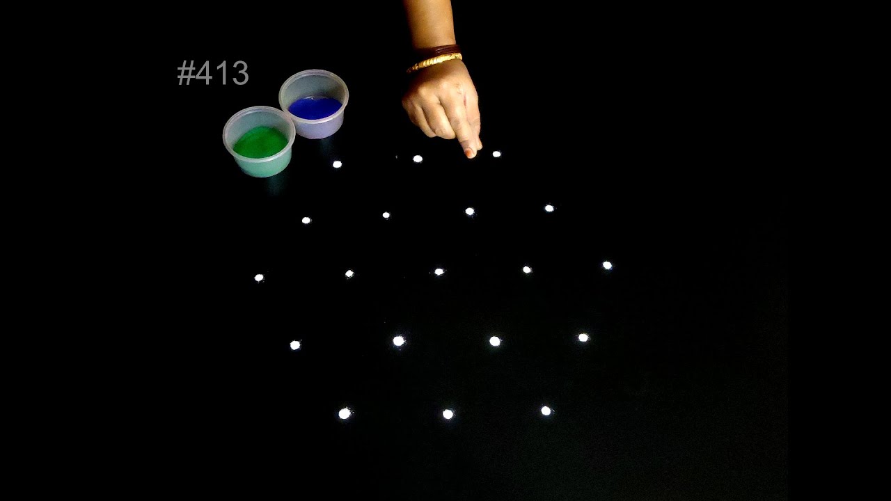 Simple Wednesday Kolam | 5x3 dots Daily Rangoli | Easy Dhanurmasam ...
